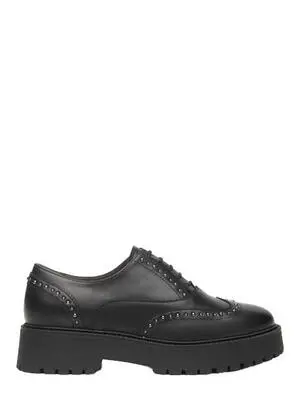 NEROGIARDINI Studded Wingtip Derby - Black