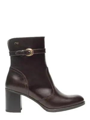 NEROGIARDINI Buckle Bootie - Chocolate