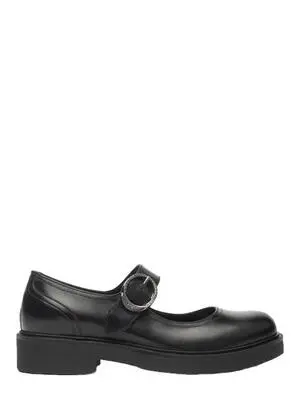 NEROGIARDINI Leather Mary Jane Flat - Black