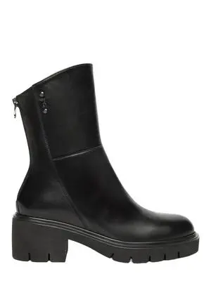 NEROGIARDINI Lug Sole Bootie - Black