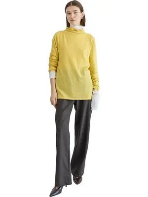 Almina Concept Wool And Cashmere Turtleneck Yellow