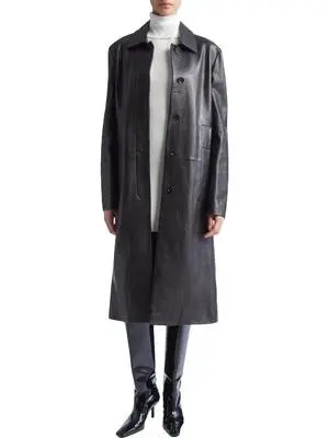 Proenza Schouler Nissi Leather Coat - Black