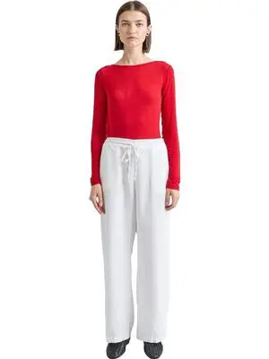 Almina Concept Long Sleeve Boat Tee - Red