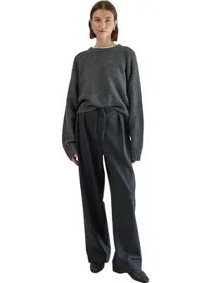 ALMINA CONCEPT Waist Tie Wool Trousers