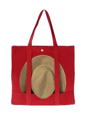 LASTELIER Parakalo Cotton Canvas Tote Bag Red