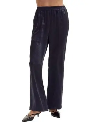 CRESCENT Crushed Satin Pull-on Pants - Midnight Blue