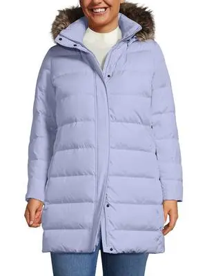 LANDS' END Down Winter Coat - Faint Lavender
