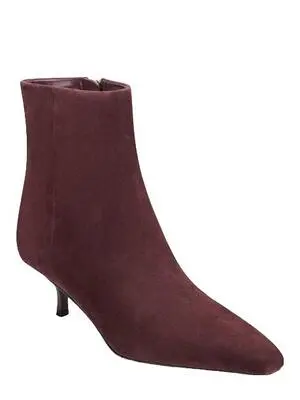 Marc Fisher Kiona Kitten Heel Bootie - Dark Red