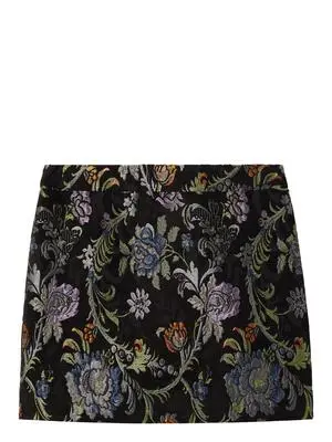 Chloé Floral-brocade Mini Skirt - Black