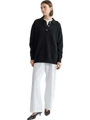 Almina Concept Polo Wool Sweater Black