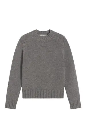 Almina Concept Knit Wool Crewneck Sweater - Grey