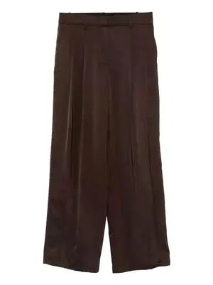 Michael Kors Satin Wide-leg Trousers - Brown