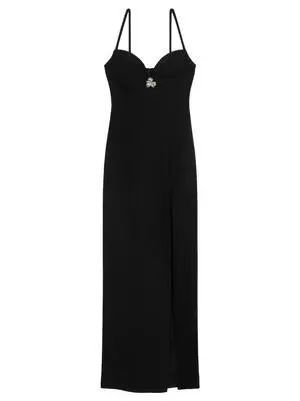 Blumarine Crystal-embellished Maxi Dress - Black