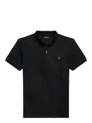 Polo Ralph Lauren Zip-neck Polo Shirt - Black