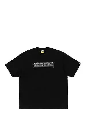 A BATHING APE Baby Milo Graphic Relaxed Fit Tee Shirt - Black