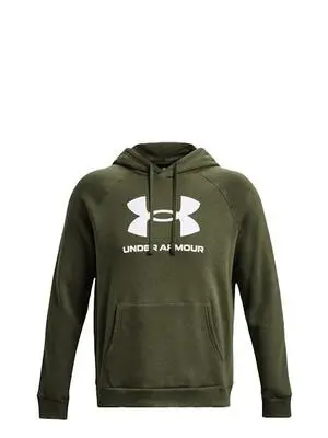 Under Armour Ua Rival Fleece Logo Hoodie - Marine Od Green/black