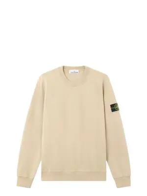 Stone Island 6100060 Organic Cotton Fleece Sweatshirt - Desert