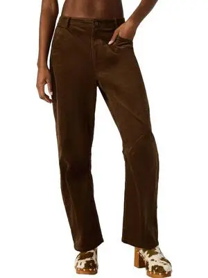 Steve Madden Hart Straight Leg Corduroy Pants - Demitasse