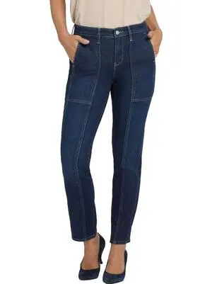 NYDJ Margot Girlfriend Straight Leg Jeans - Midnight Breeze