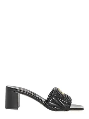 Miu Miu Matérasse Heeled Sandals - Black