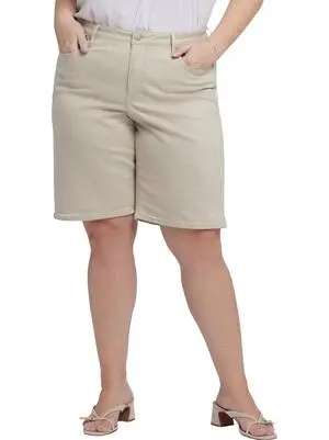 NYDJ Lilly Straight Leg Denim Shorts - Feather