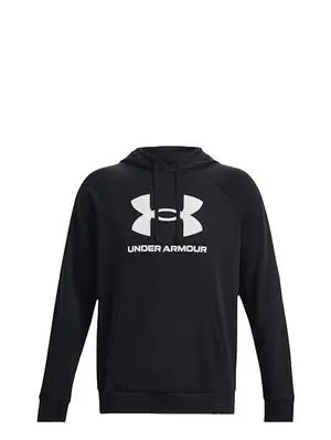 Under Armour Ua Rival Fleece Logo Hoodie - Black/white