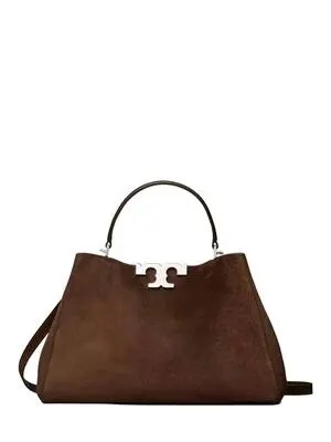 Tory Burch Eleanor Suede Tote - Brown