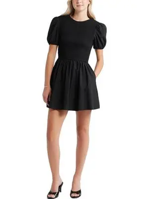 Bp. Puff Sleeve Minidress - Black