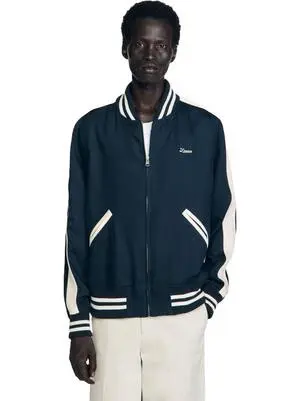 Sandro Varsity Jacket - Navy Blue