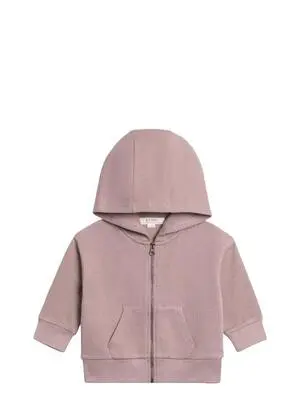 KENDI Meyer Waffle Knit Zip-up Hoodie - Purple