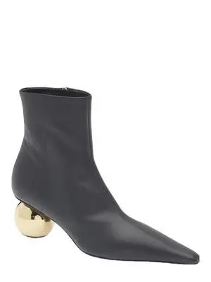 Marni Orb Pointed Toe Bootie - Black