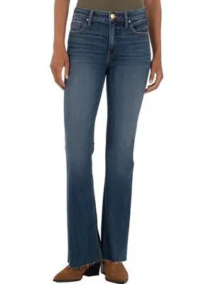 Kut From The Kloth Stella Raw Hem High Waist Flare Jeans - Intriguing