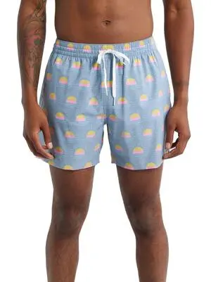 CHUBBIES Heat Waves Classic 5.5-inch Swim Trunks - Dusty Blue