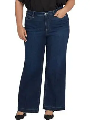 NYDJ Teresa Release Hem Wide Leg Jeans - Midnight Breeze
