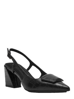 Anne Klein Renatta Slingback Pumps - Black Croc