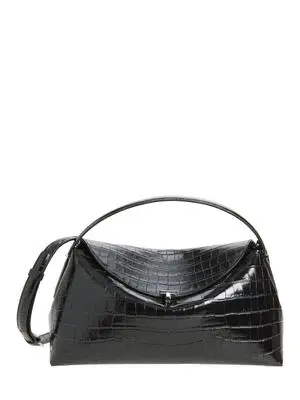 TOTÊME T-Lock Croc Embossed Leather Top Handle Bag