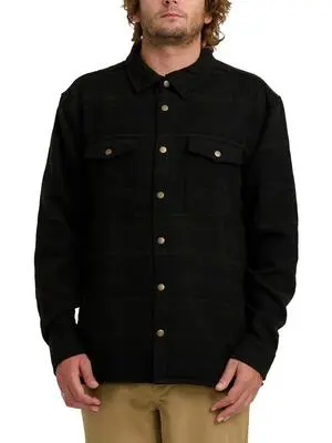 BILLABONG Lodge Jacquard Snap Front Shirt - Dark Military
