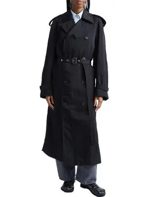 JW Anderson Long Trench Coat - Black