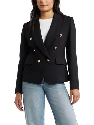 CASLON Double-Breasted Stretch Twill Blazer