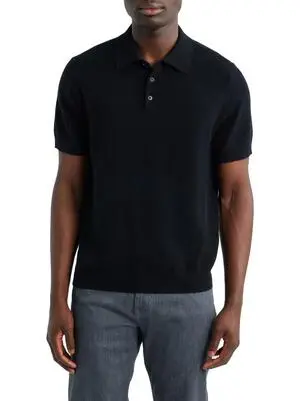 Nordstrom Cashmere Polo Black Caviar