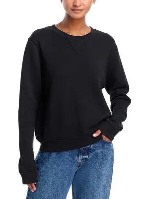 PERFECTWHITETEE French Terry Oversized Crewneck Sweatshirt - Black