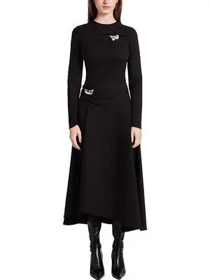 KATE BARTON A-line Jersey Dress - Black