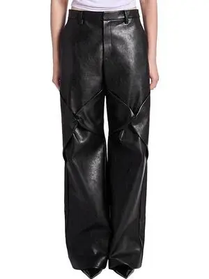 KATE BARTON High-rise Draped Pants - Black