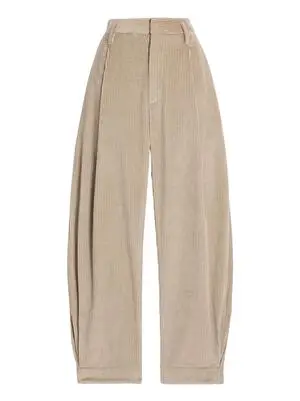 Brunello Cucinelli Wool-corduroy Tapered Pants - Sand