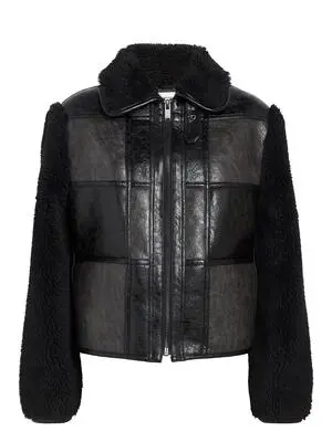 Claudie Pierlot Faux Fur-trim Bomber Jacket - Black