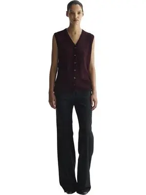 Veronica De Piante Alice Merino Wool Vest - Deep Plum