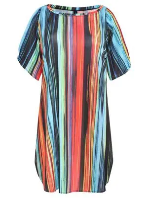 LYGIA & NANNY Allat Striped Cut-shoulder Dress - Red