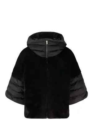 Herno Faux-fur Hooded Jacket - Black