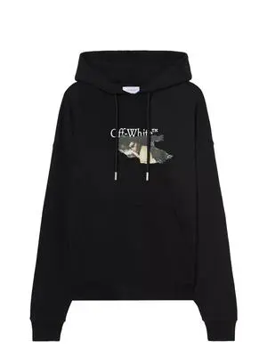Off-White Logo-print Hoodie - Black