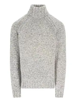 Zegna High-neck Raglan-sleeve Sweater - Grey
